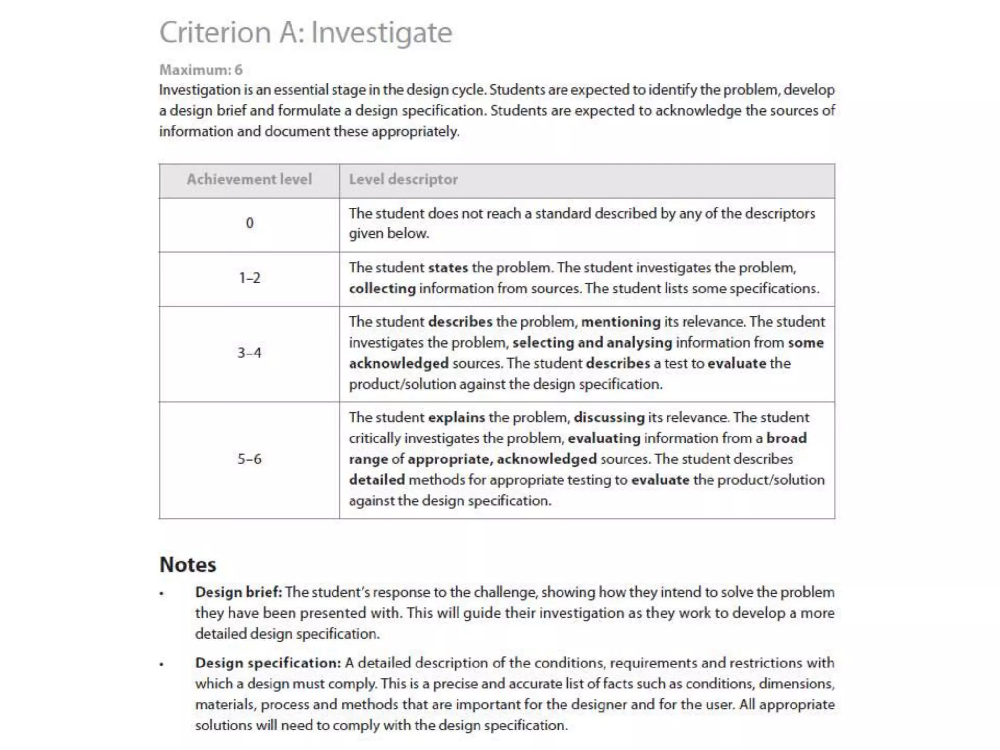 Design Cycle Criteria | PPTX