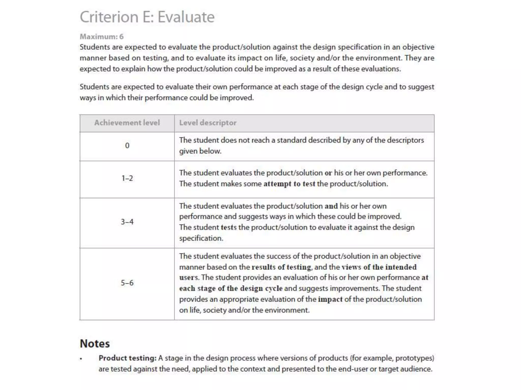 Design Cycle Criteria | PPTX