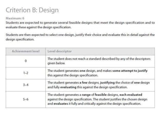 Design Cycle Criteria | PPTX