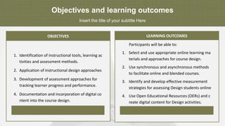 Design department e learning strategy framework 1 | PPTX