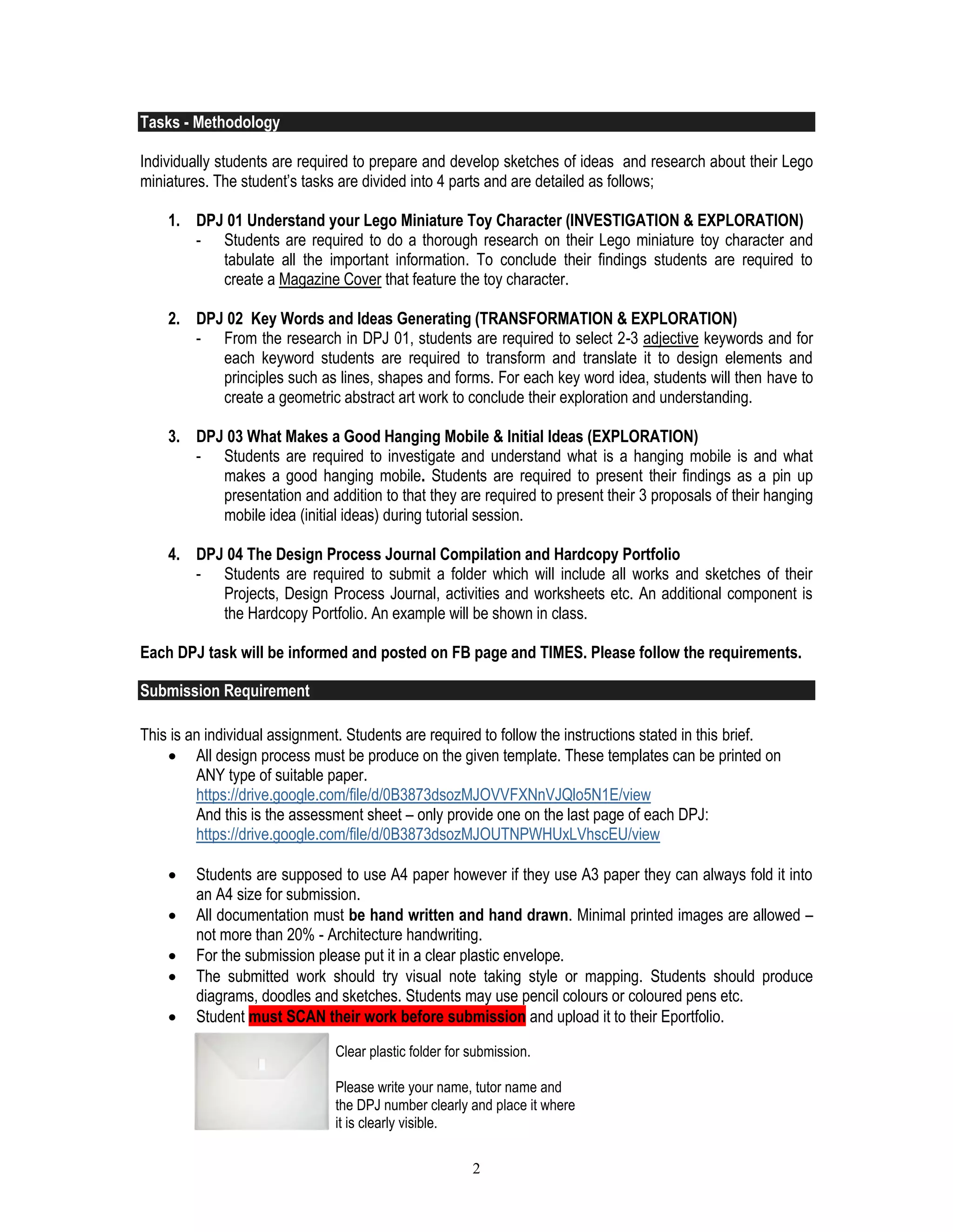 Design design process journal brief | PDF