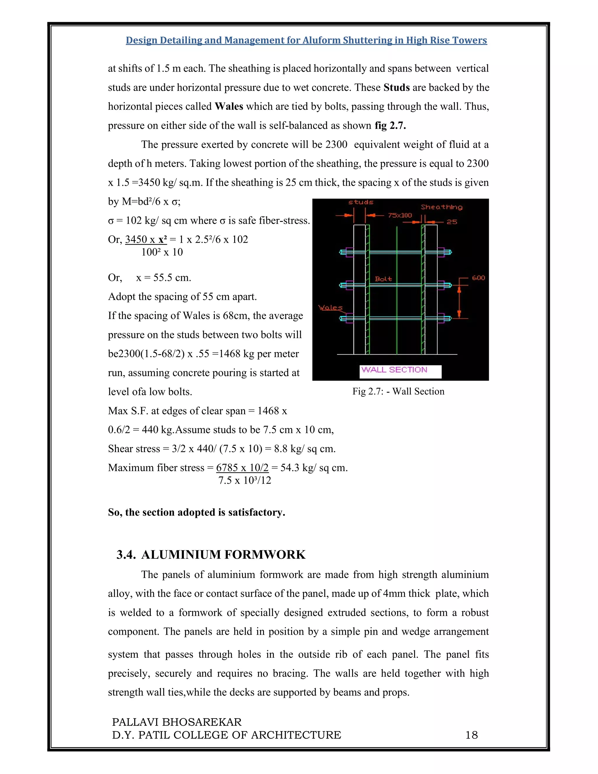 DESIGN DETAILING AND MANAGEMENT FOR ALUFORM SHUTTERING IN HIGH RISE ...