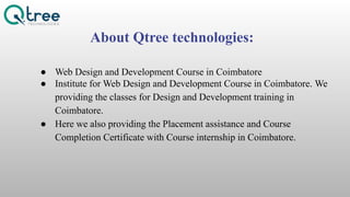 Web Designing Training in Coimbatore | HTML&CSS Training Institute | PDF