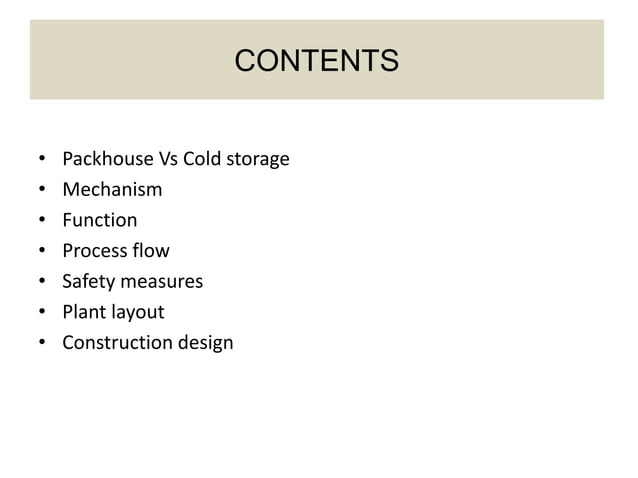 Design & development of Packhouses | PPTX
