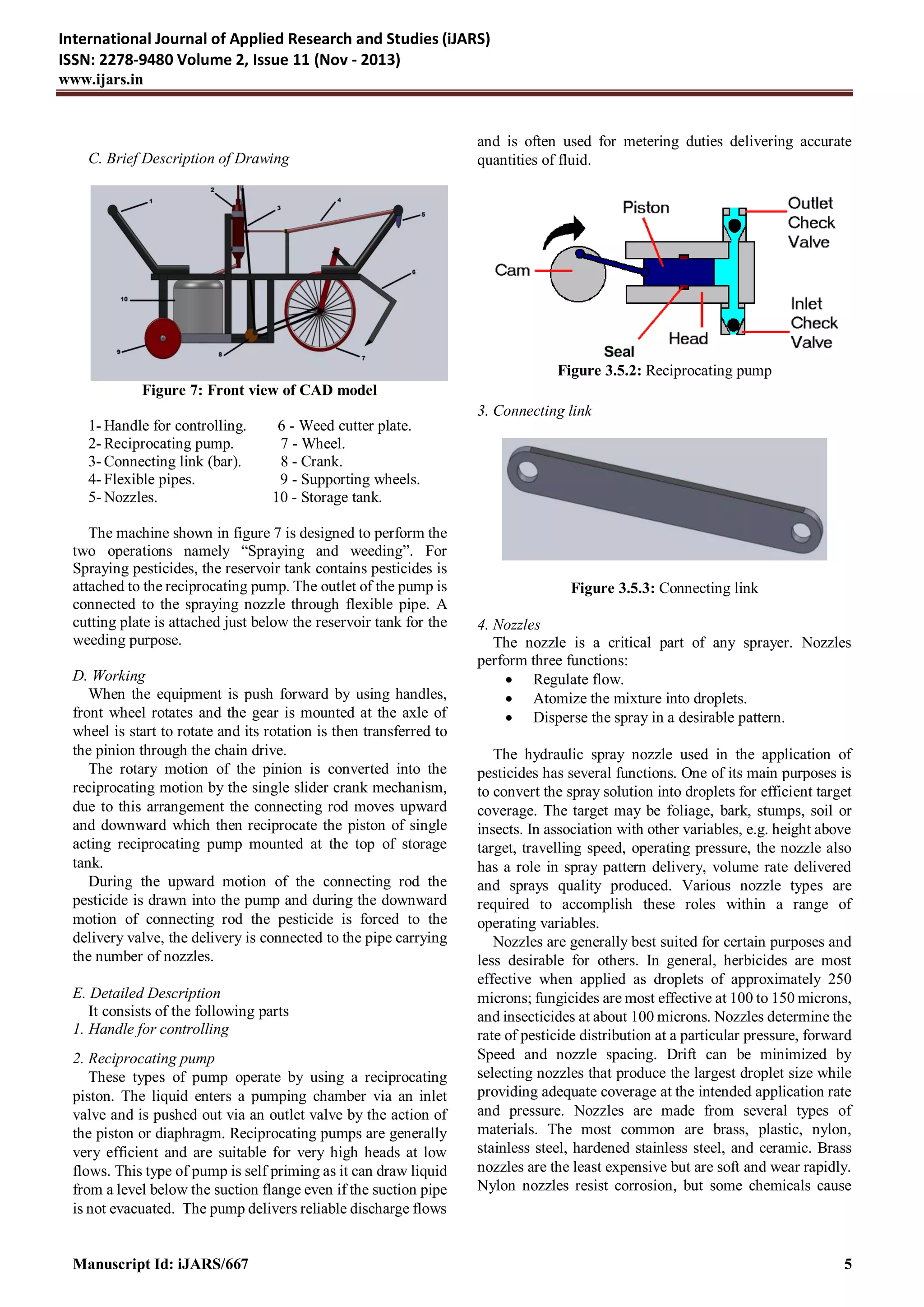Design, development and fabrication of agricultural pesticides sprayer ...