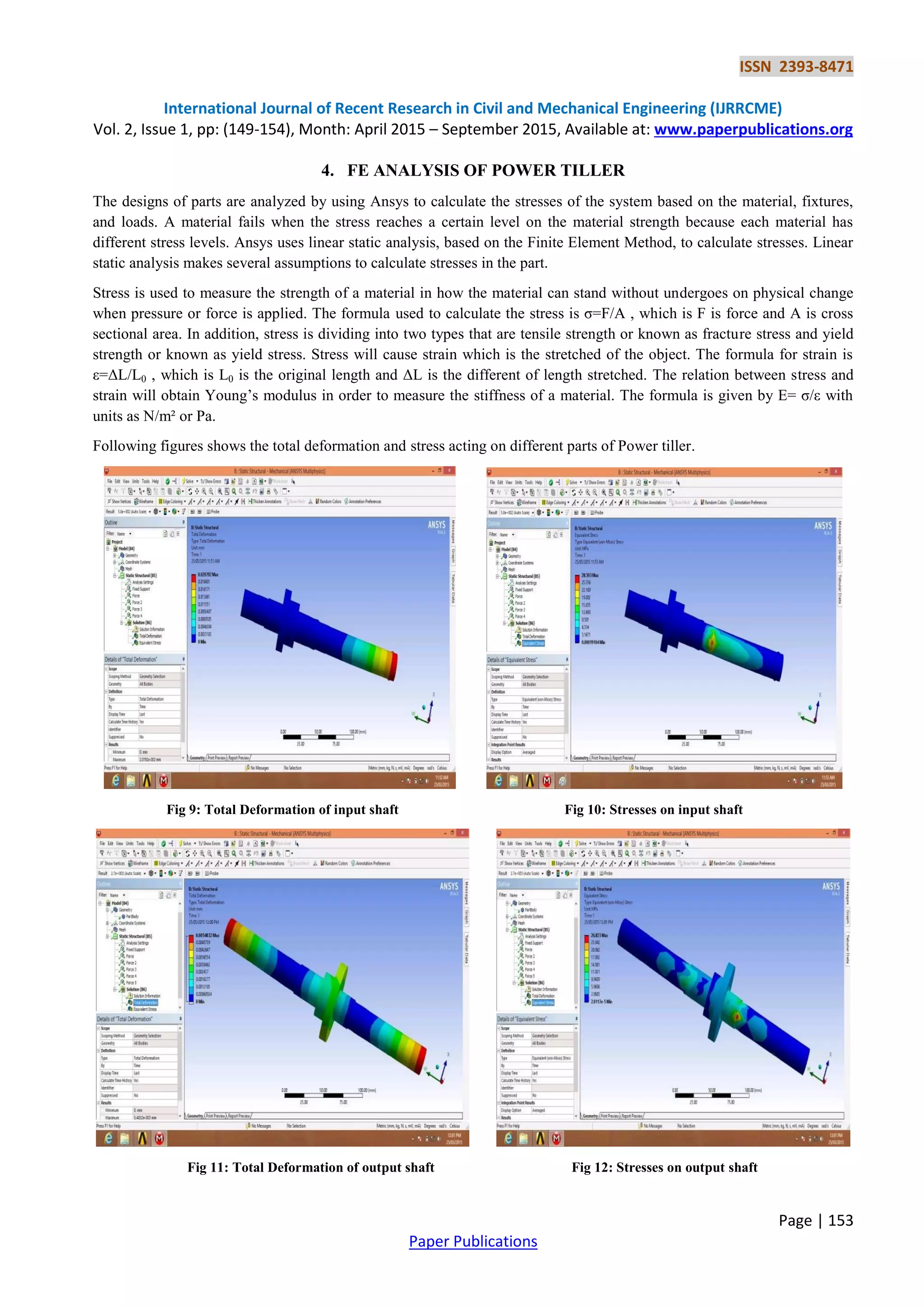 Design, Development and Operation of 3.5HP Power Tiller | PDF