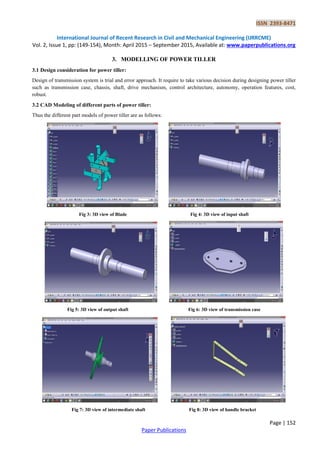 Design, Development and Operation of 3.5HP Power Tiller | PDF