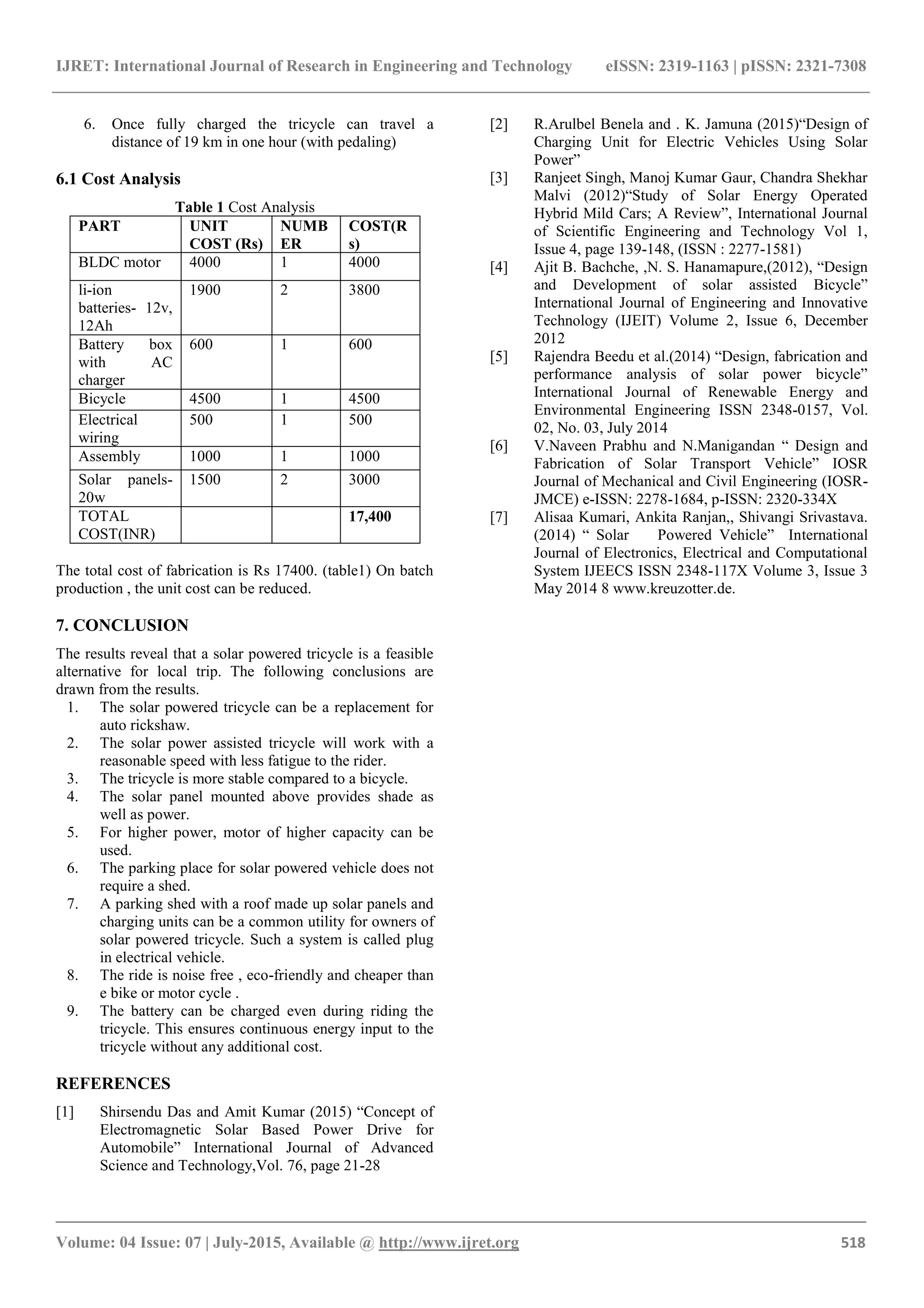 Design, development and performance evaluation of solar power assisted ...