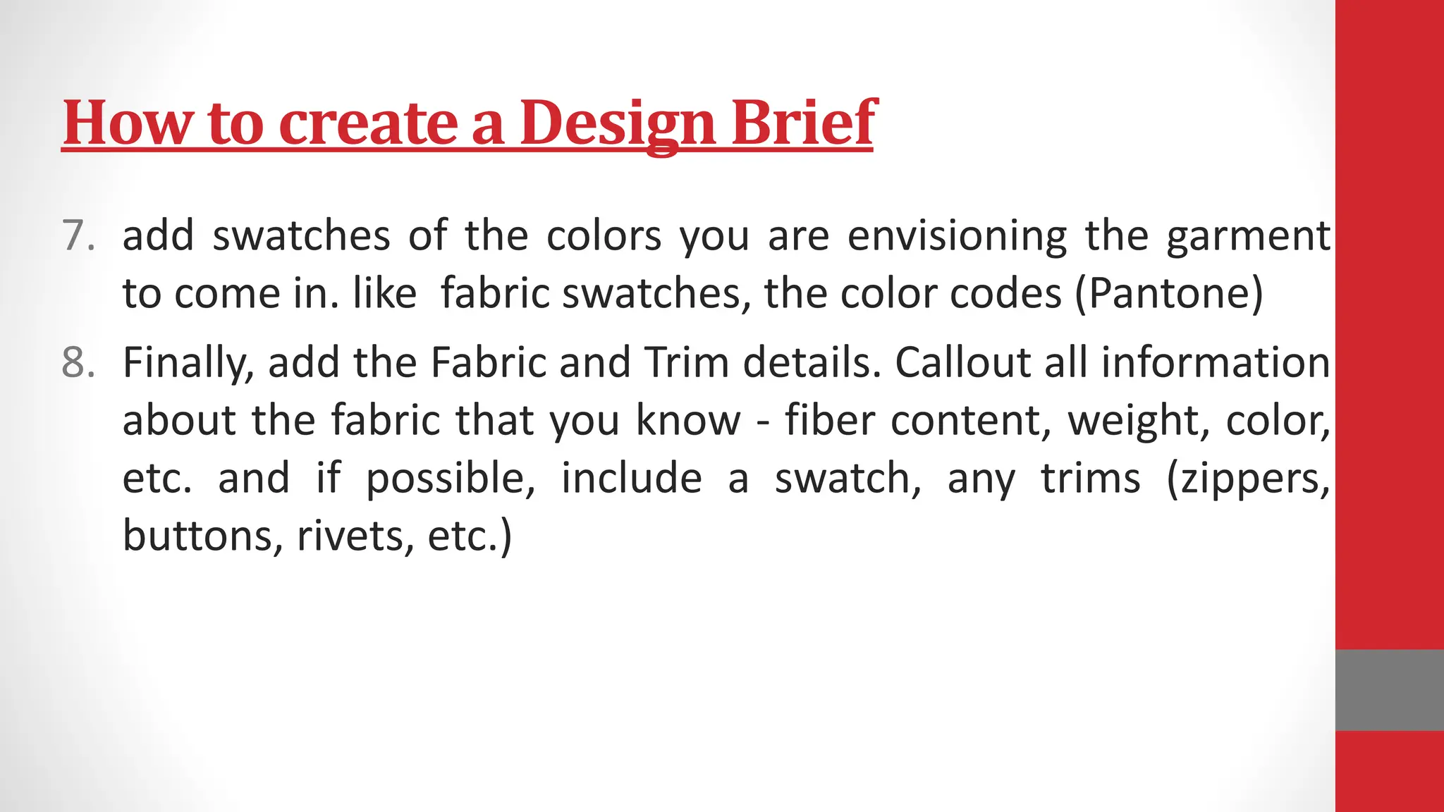 what is fashion design brief and its importance | PPTX