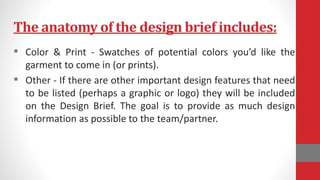 what is fashion design brief and its importance | PPTX