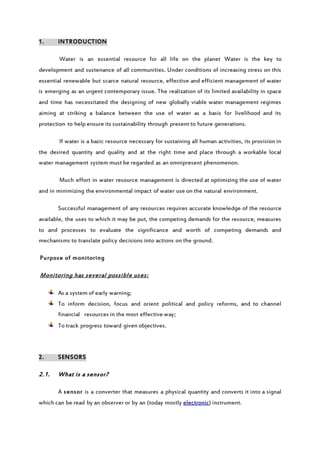 Design Development of Water Monitoring Systems by Using Arduino and ...