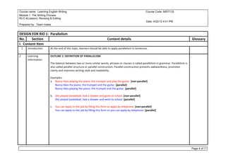 Design Document for Learning English Writing | PDF