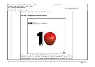 Design document learning calculation with english number final | PDF