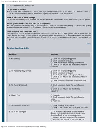 Designed / Created Website for Olsen Medical Ercon Catheter Products | PDF