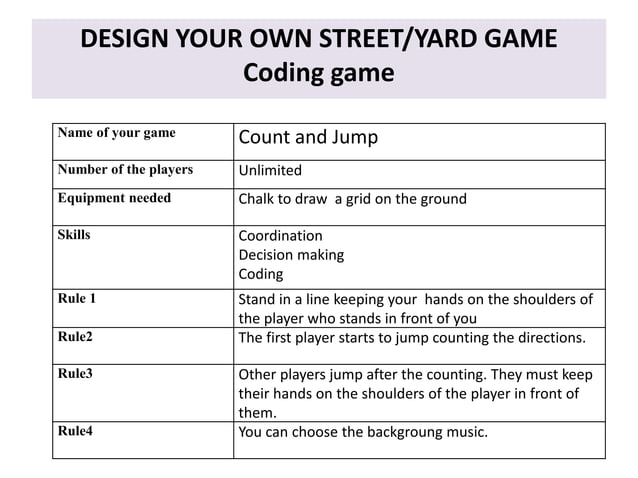 Coding game: "Count and Jump" | PPT