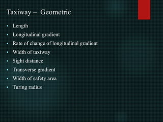 Design elements of airport taxiway | PPTX