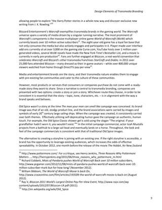 Design elements of transmedia branding | PDF