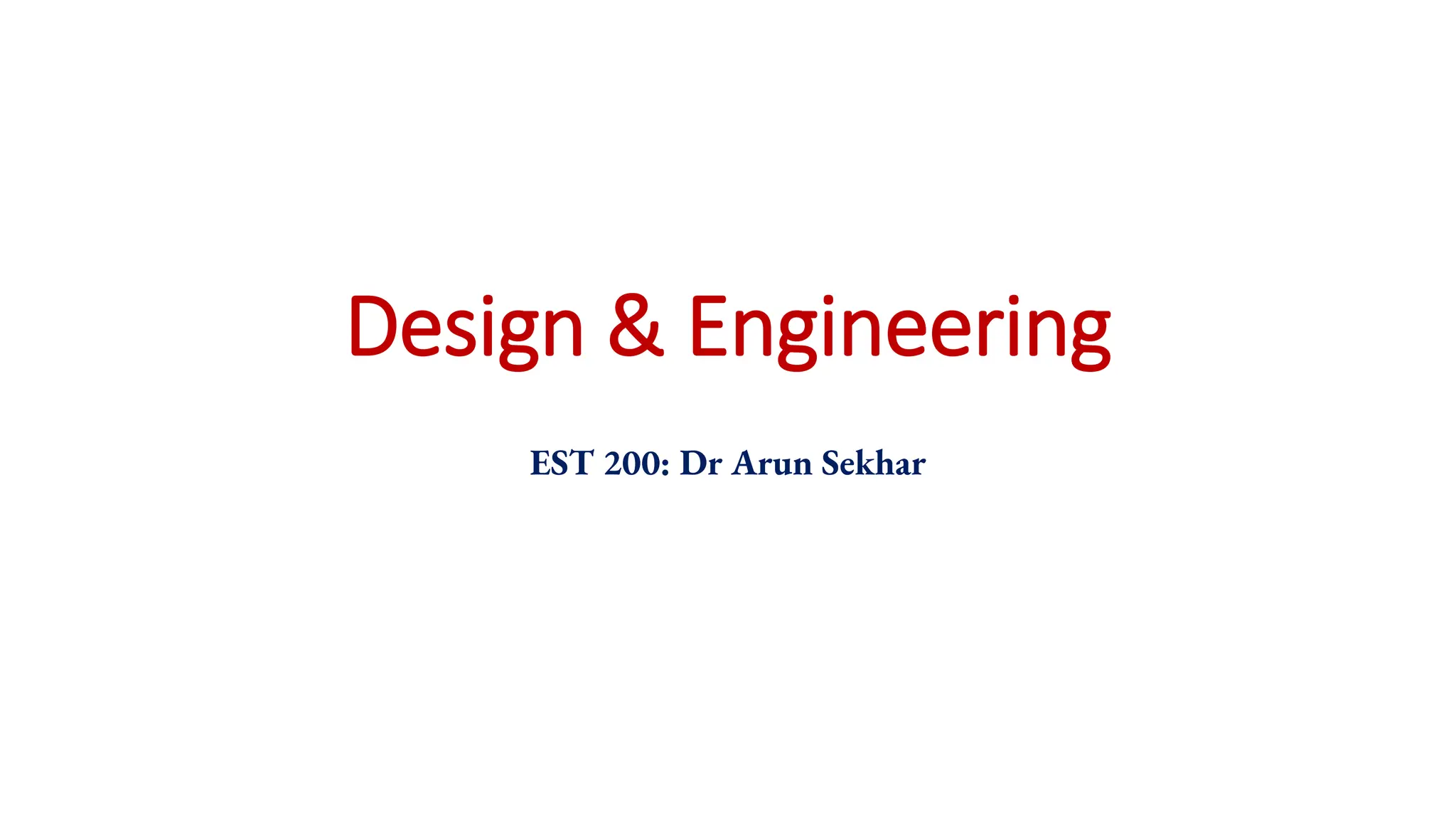 Design & Engineering by Dr Arun. Difference between design thinking and ...