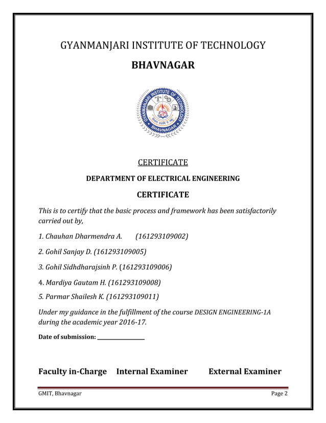 Design engineering report | PDF