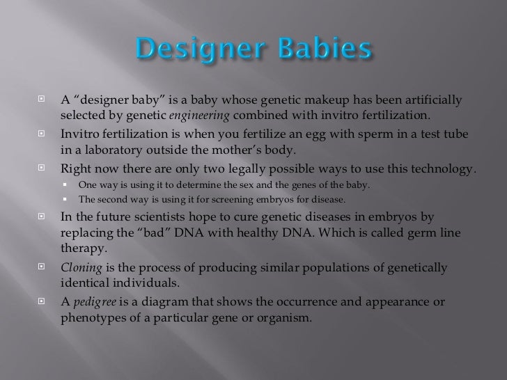 Designer babies