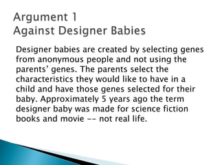 Designer babies final | PPT