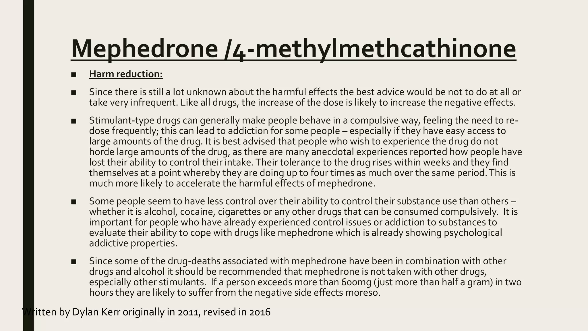 Dylan Kerr's designer drugs presentation . | PPTX