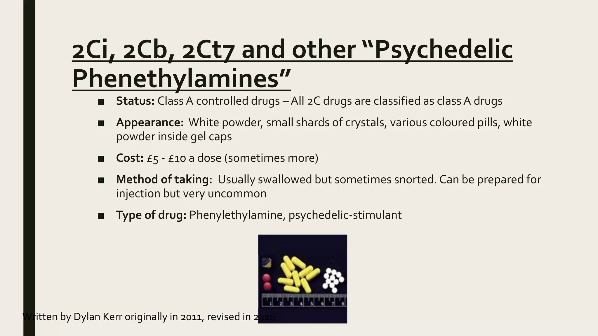 Dylan Kerr's designer drugs presentation . | PPTX