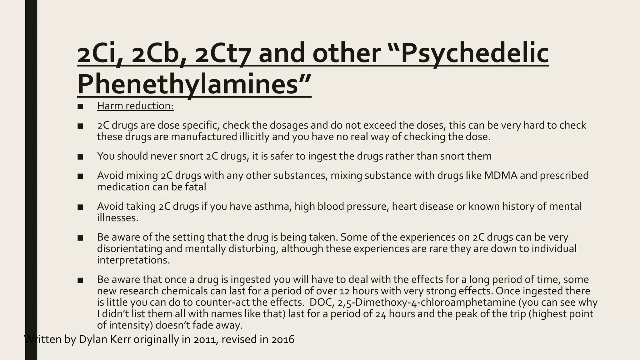 Dylan Kerr's designer drugs presentation . | PPTX