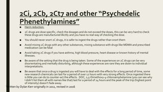 Dylan Kerr's designer drugs presentation . | PPT