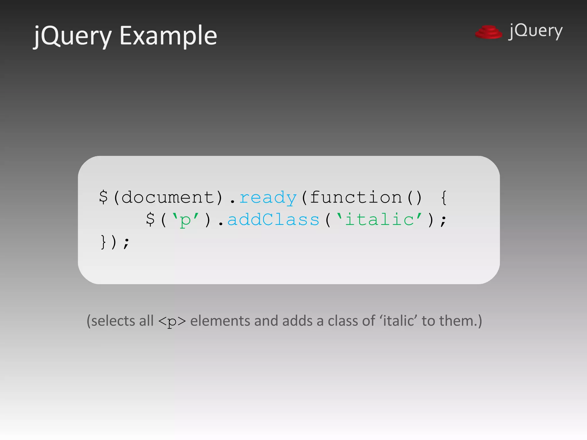Designers Guide To jQuery | PPT
