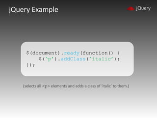 Designers Guide To jQuery | PPT