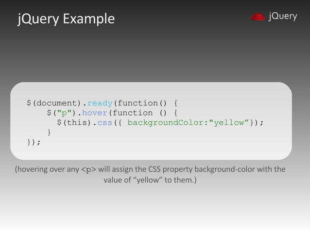 Designers Guide To jQuery | PPT