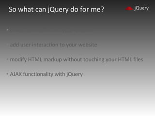 Designers Guide To jQuery | PPT