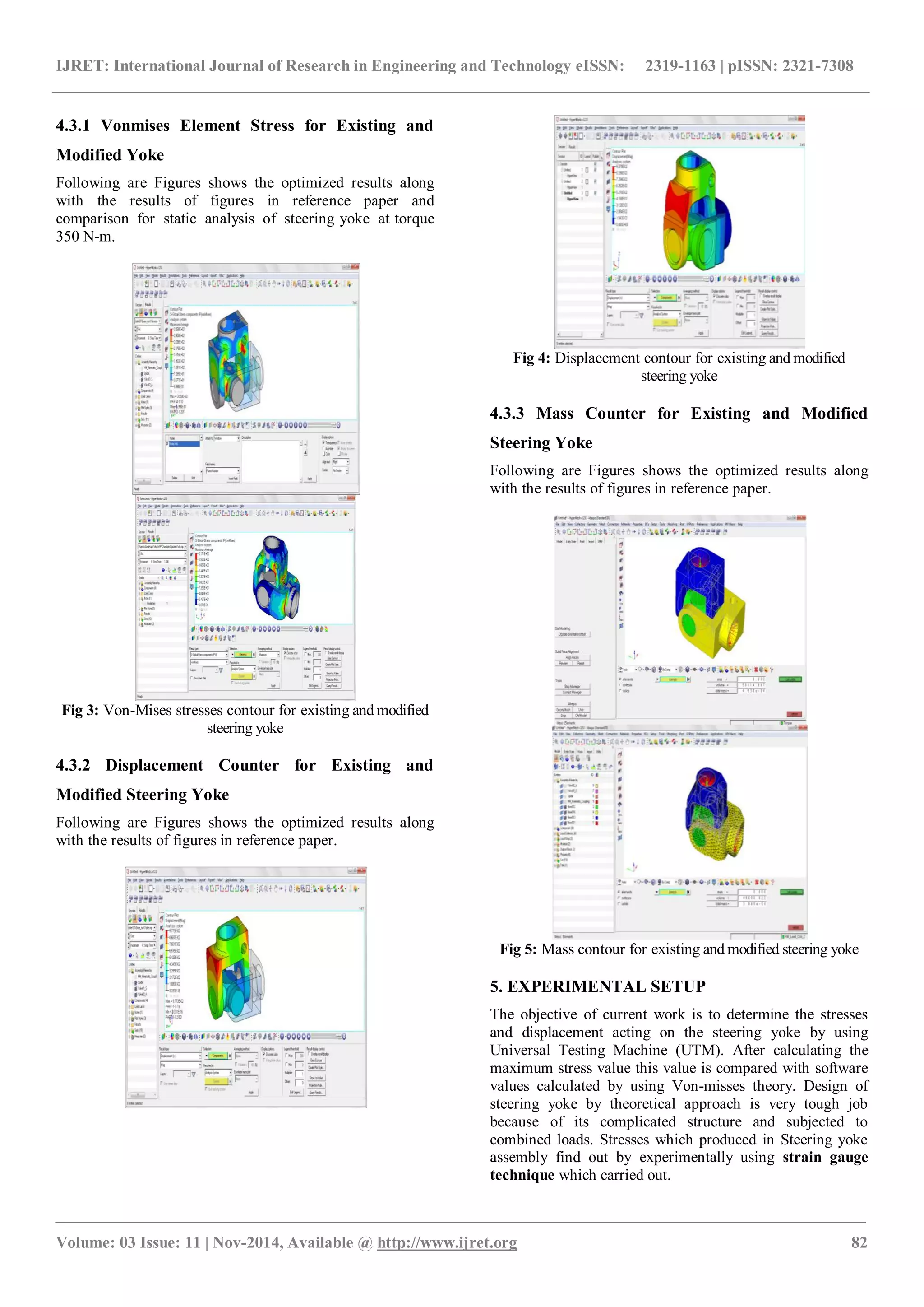 Design evaluation and optimization of steering yoke of an automobile | PDF