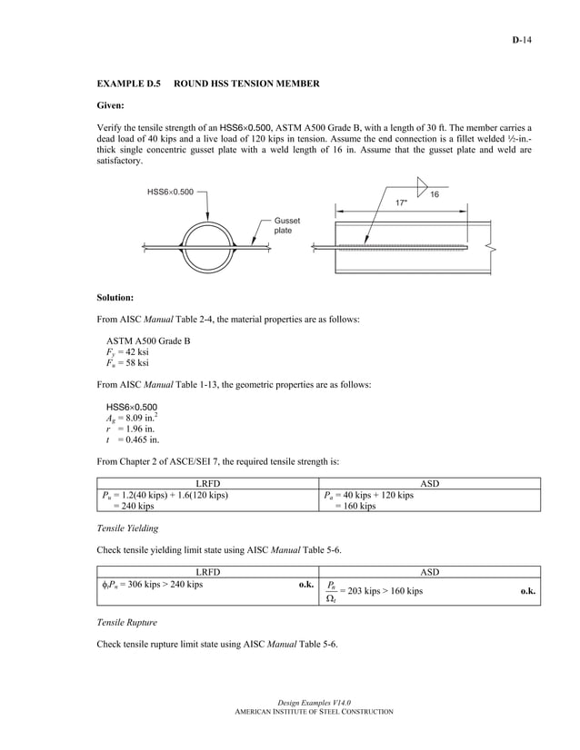 Design examples aisc diseño en acero ejercicios | PDF