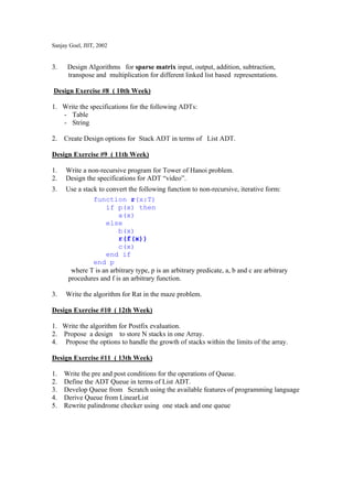 Data Structures problems 2002 | PDF