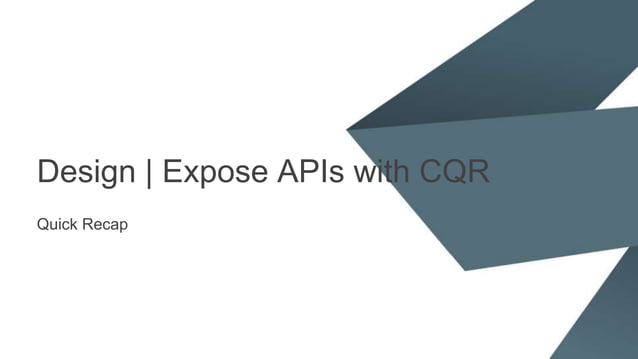 Design | expose ap is with cqr | PPT