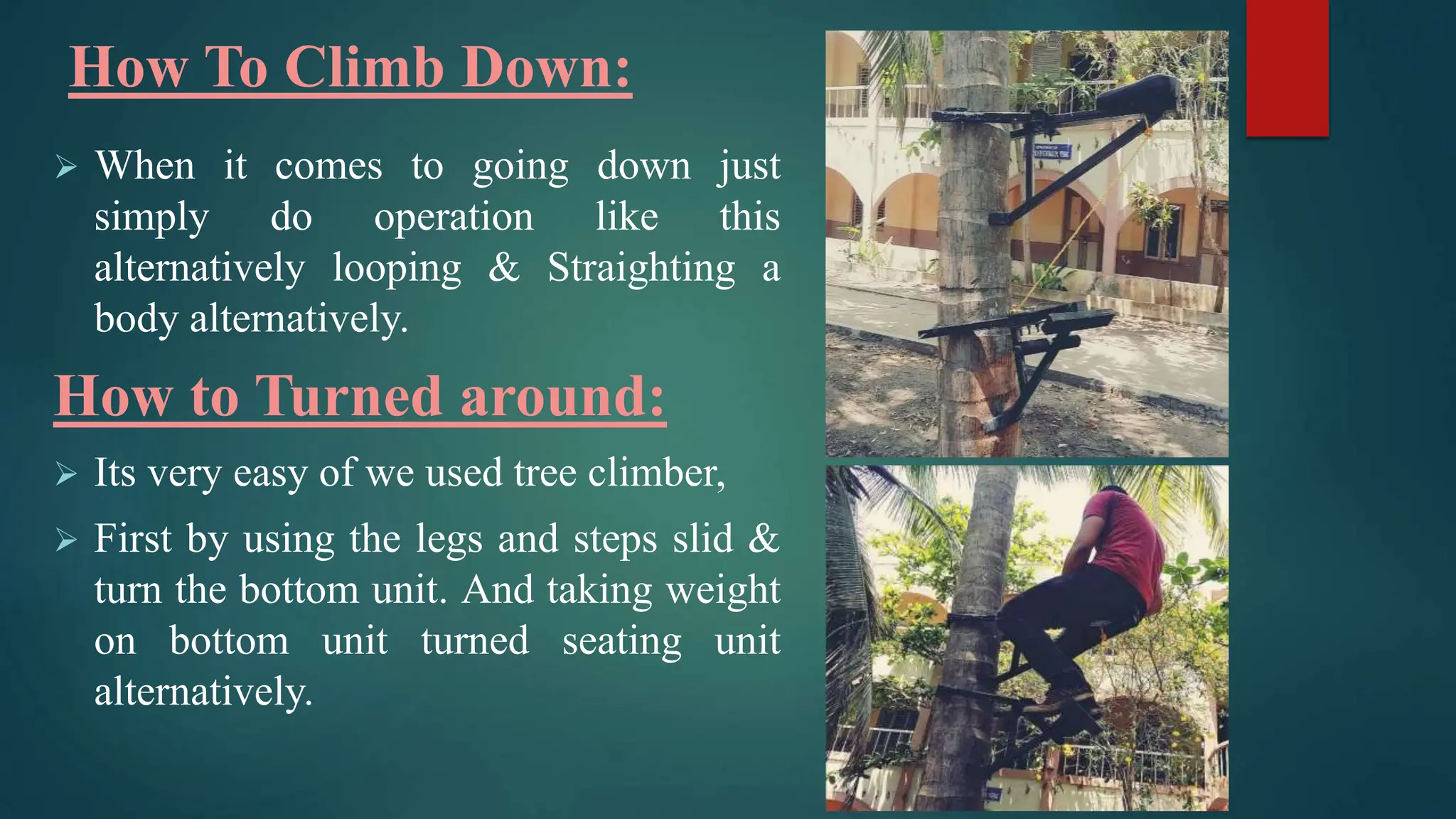 DESIGN & FABRICATION OF A COCONUT TREE CLIMBING DEVICE.pptx