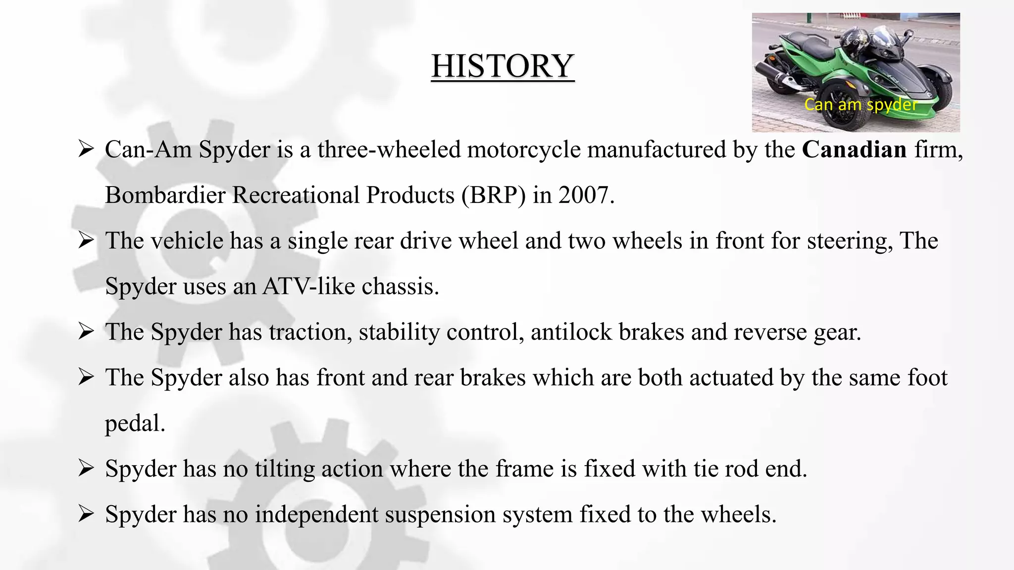 Design & fabrication of leaning moto tri-wheeler | PPTX