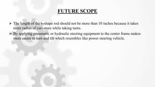 Design & fabrication of leaning moto tri-wheeler | PPTX