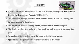 Design & fabrication of leaning moto tri-wheeler | PPTX