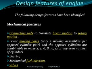 Design features of engine | PPTX
