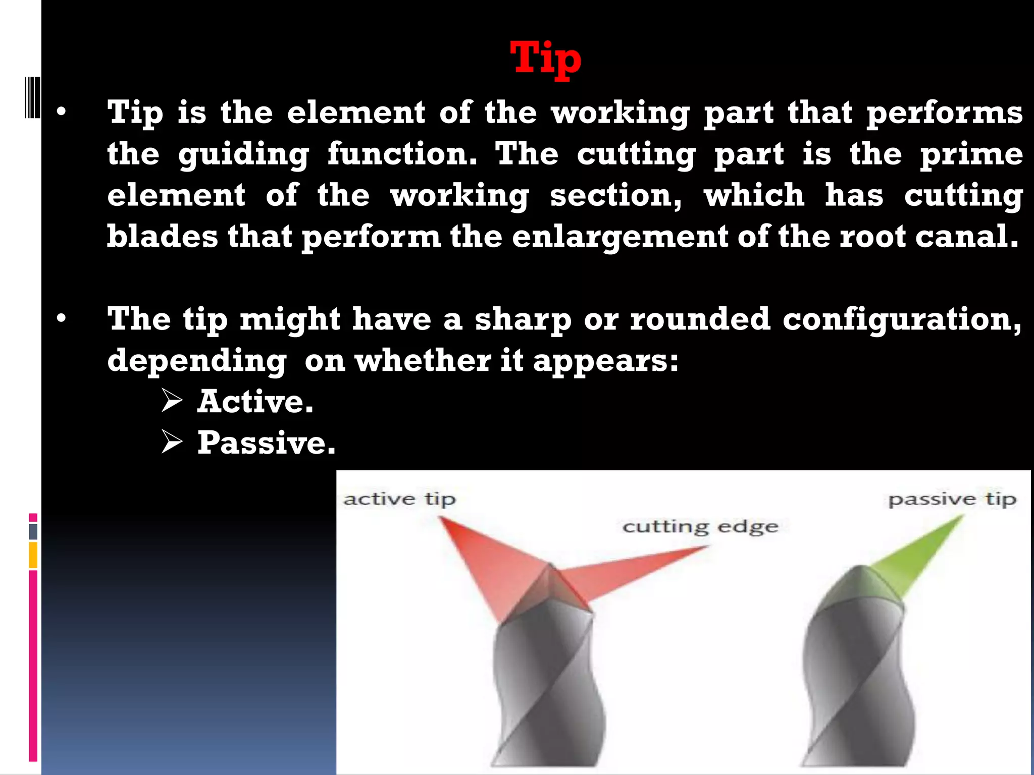 Design features of rotary root canal instruments | PDF