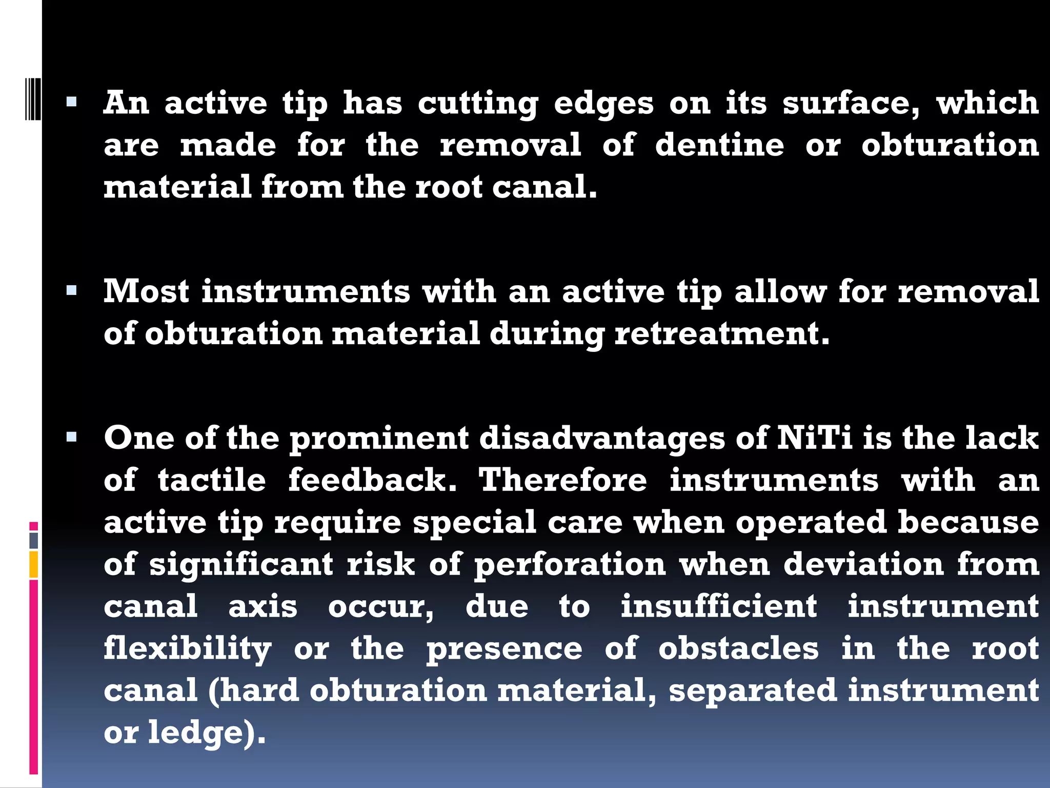 Design features of rotary root canal instruments | PDF