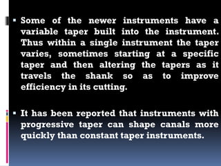 Design features of rotary root canal instruments | PDF