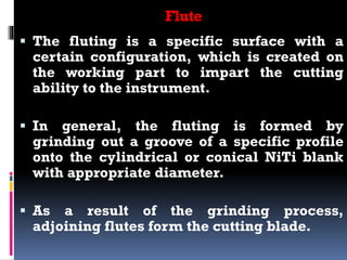 Design features of rotary root canal instruments | PDF