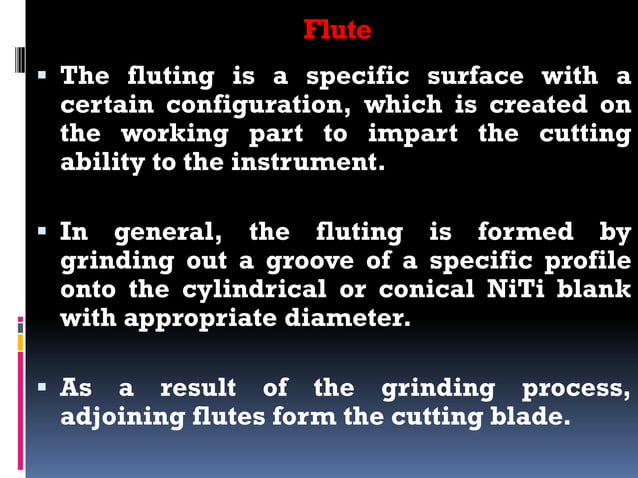 Design features of rotary root canal instruments | PDF