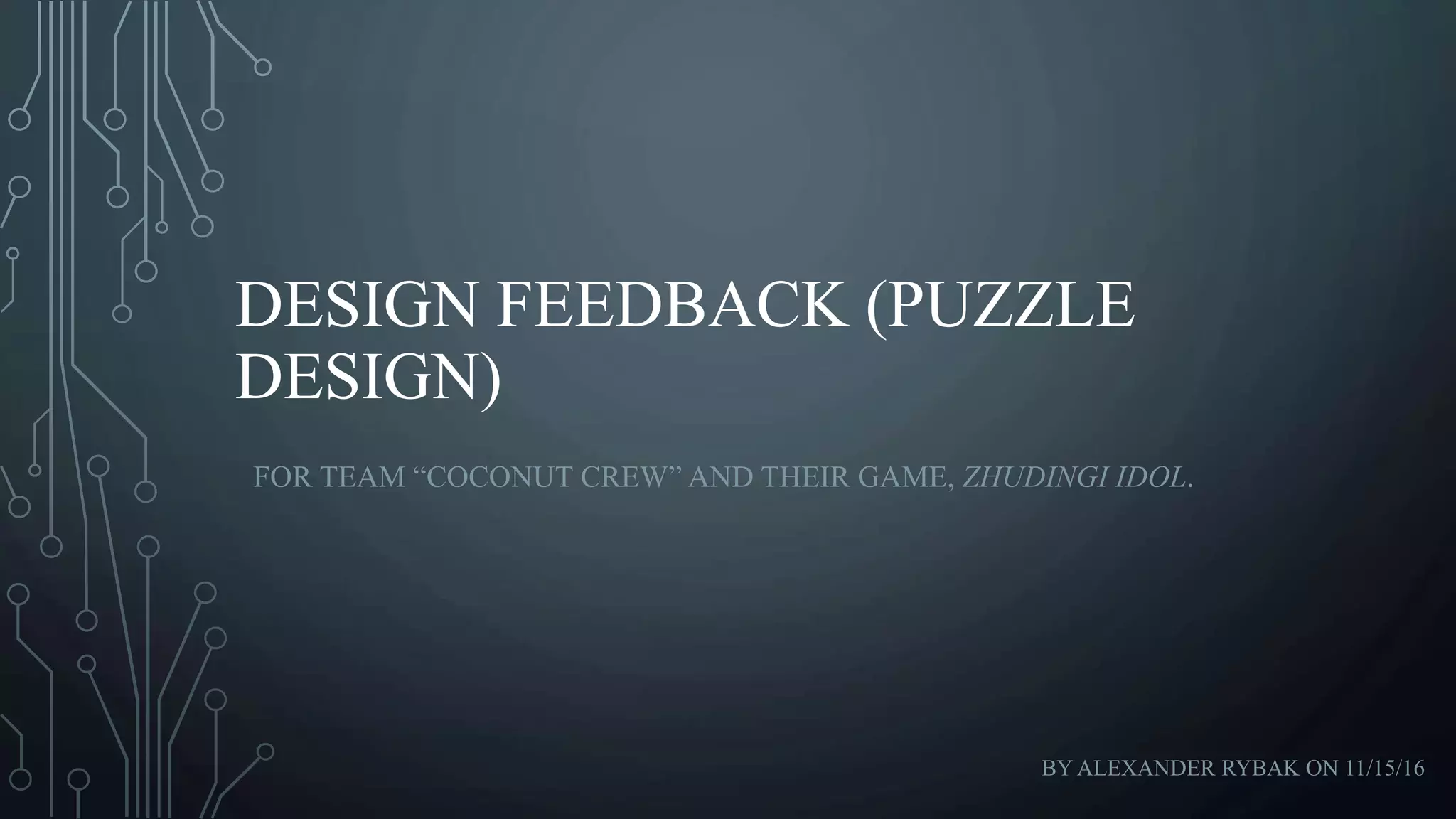 Design feedback | PPT