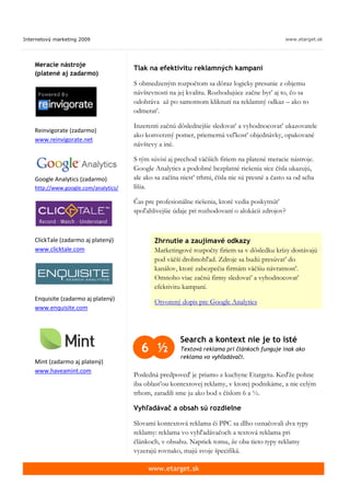 Internetový Marketing 2009 - Etarget | PDF