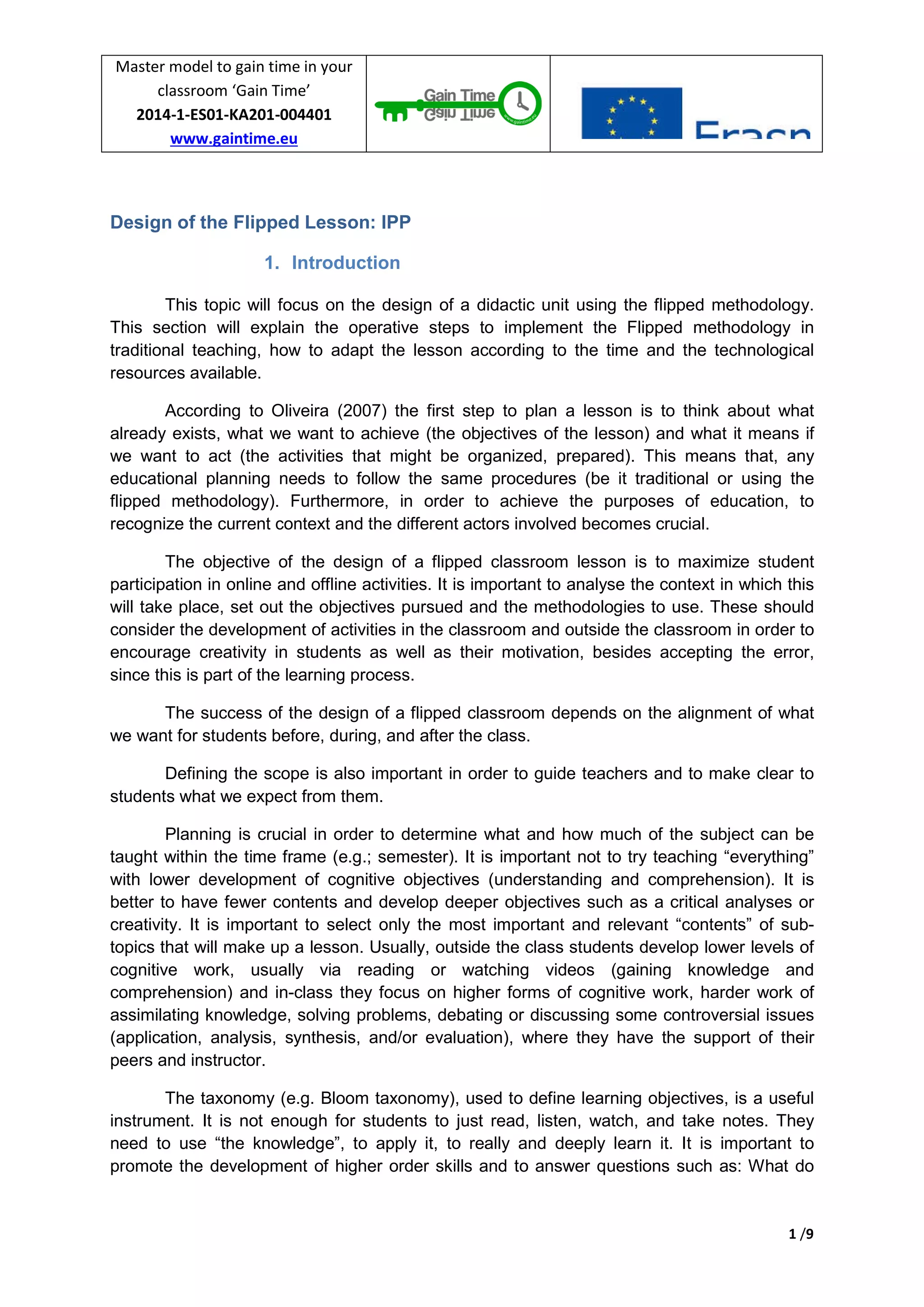 Design Flipped Classroom | PDF